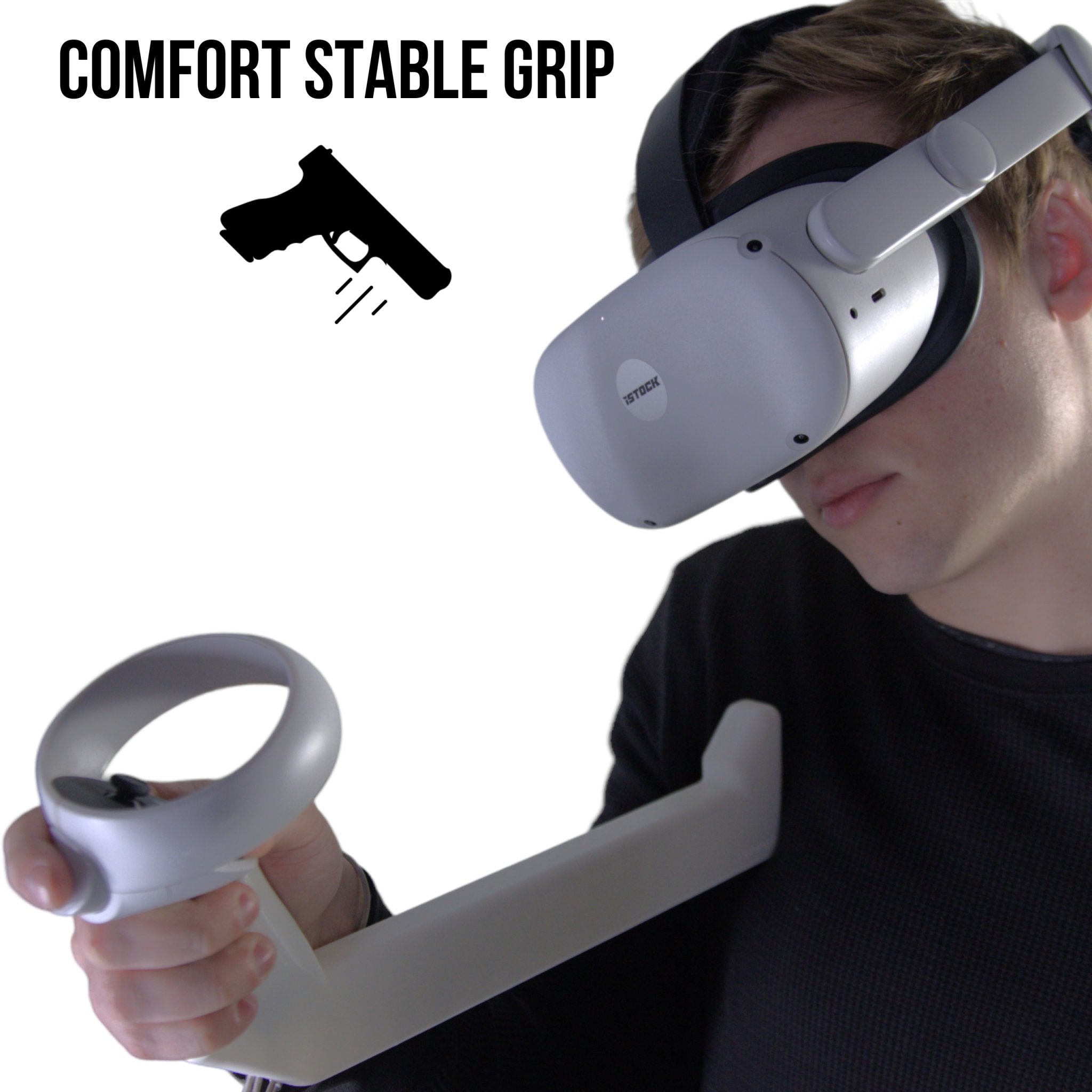 iSTOCK VR Gun Stock for Meta Quest 2 and 3 - PSVR2 - Valve Index