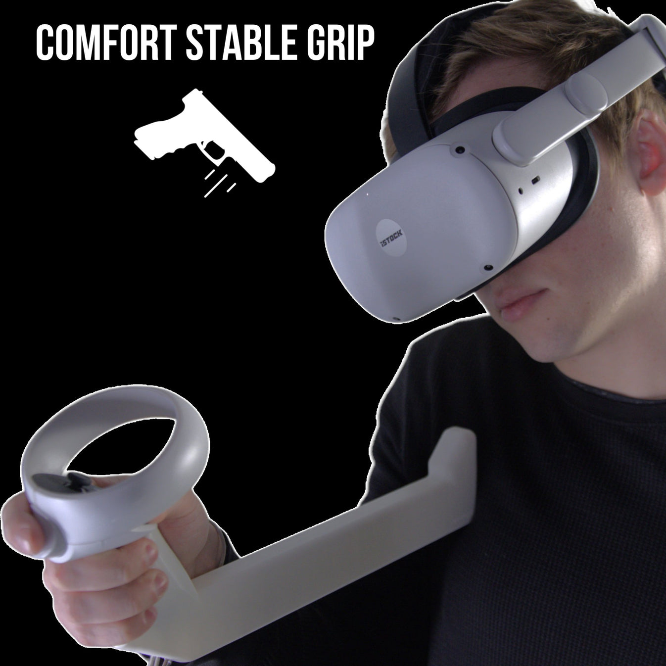 iSTOCK VR Gun Stock for Meta Quest 2 and 3 - PSVR2 - Valve Index